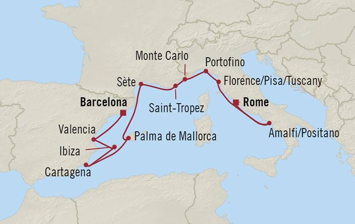 Oceania Cruises 12-days from Rome (Civitavecchia), Italy to Barcelona ...
