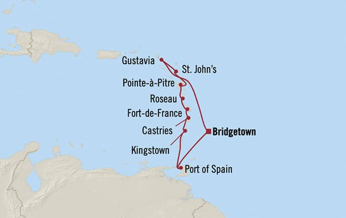Oceania Cruises 10-days from Bridgetown, Barbados to Bridgetown, Barbados