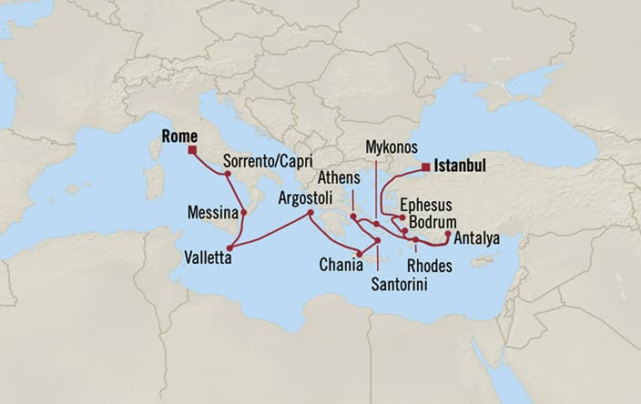 Oceania Cruises 14-days from Rome (Civitavecchia), Italy to Istanbul ...