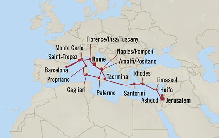 Oceania Cruises 19-days from Jerusalem (Haifa), Israel to Rome ...