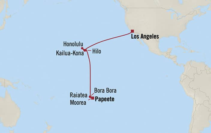 Oceania Cruises 18-days from Los Angeles, California, United States to ...
