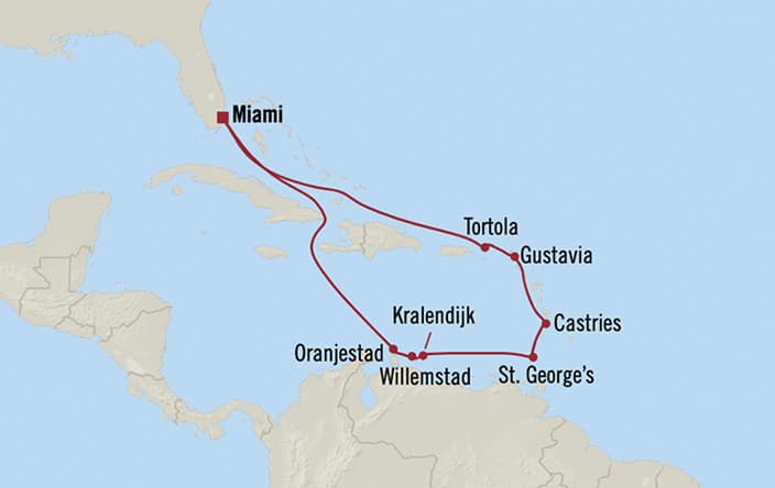 Oceania Cruises 12-days from Miami, Florida, United States to Miami ...