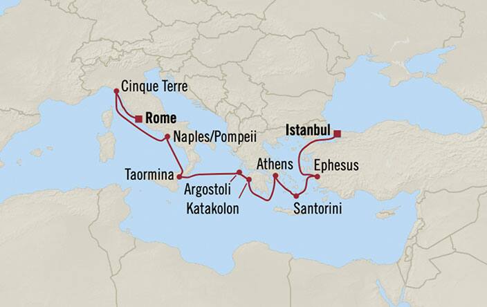 Oceania Cruises 11-days from Rome (Civitavecchia), Italy to Istanbul ...