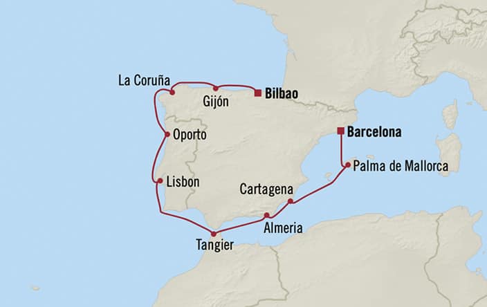 Oceania Cruises 10-days from Bilbao, Spain to Barcelona, Spain